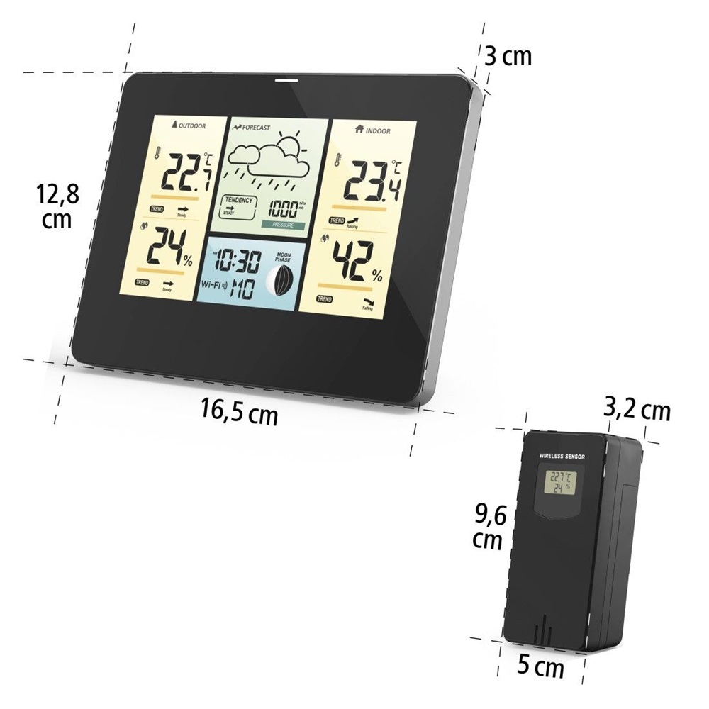 Hama 176596 Wi-Fi időjárás állomás - IRIS webáruház